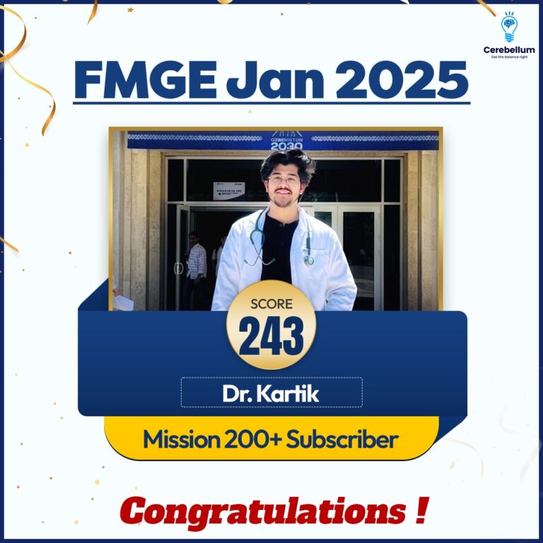FMGE Result January 2025 - Cerebellum Academy